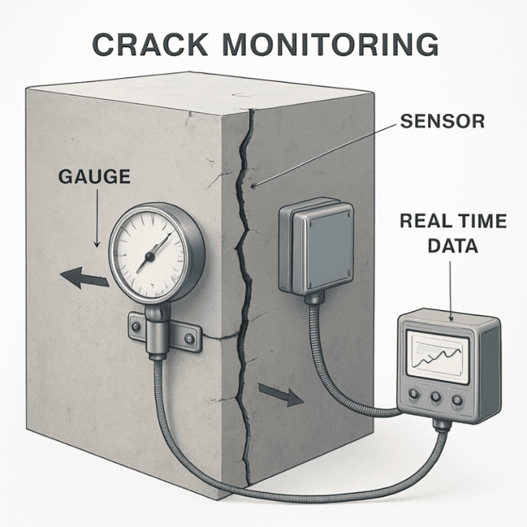 Crack Monitoring - Geo Constech | Grouting & Geotechnical Experts India