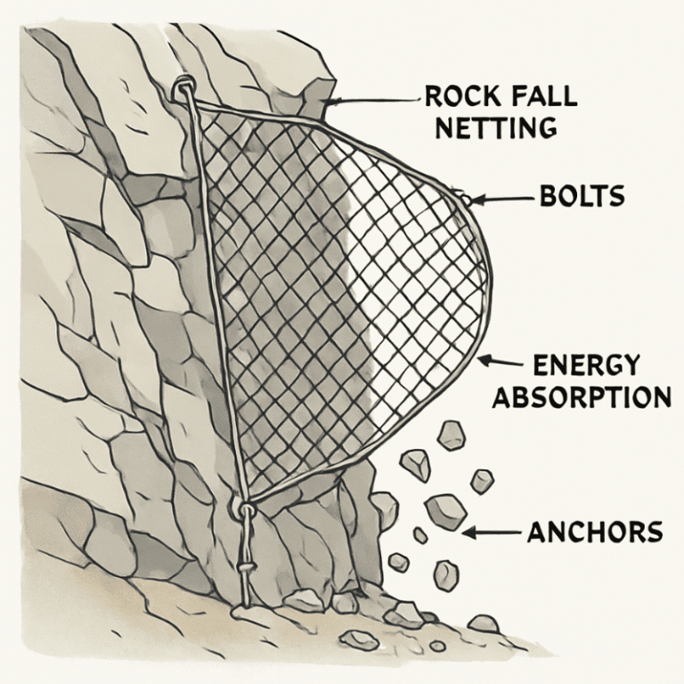 Rock fall netting - Geo Constech | Grouting & Geotechnical Experts India